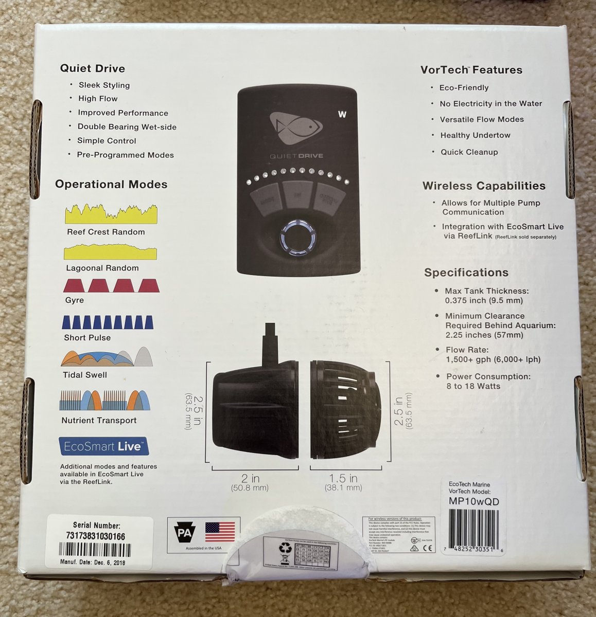 Texas - Powerheads - Misc. Pumps - SOLD - Ecotech vortex MP10 Quiet ...